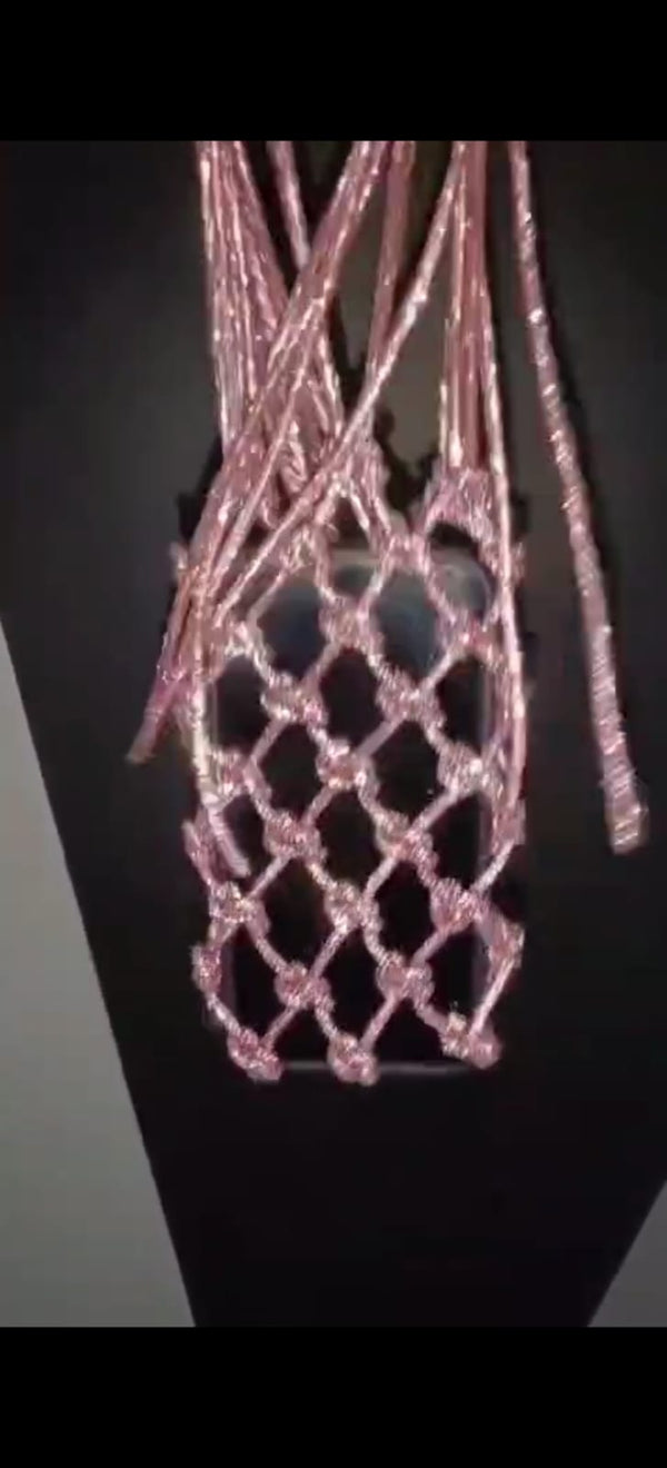 Crystal Weave Metallic Phone Sling – Xxessories